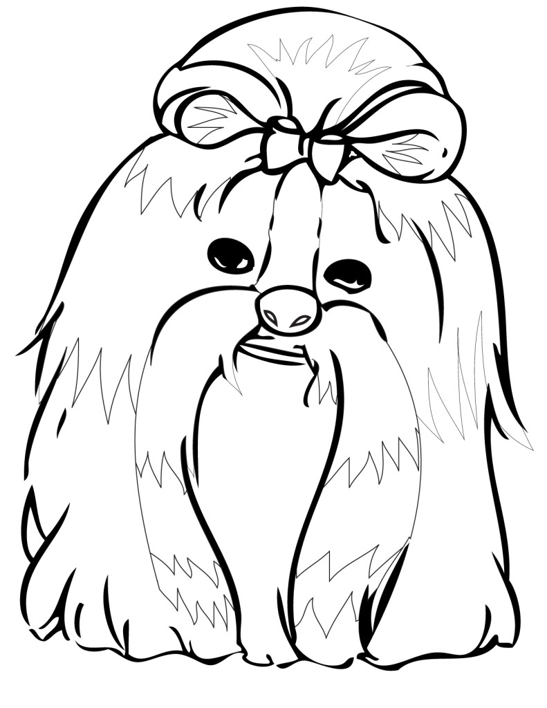 Perro para colorear, pintar e imprimir