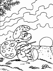 Pitufos para colorear, pintar e imprimir