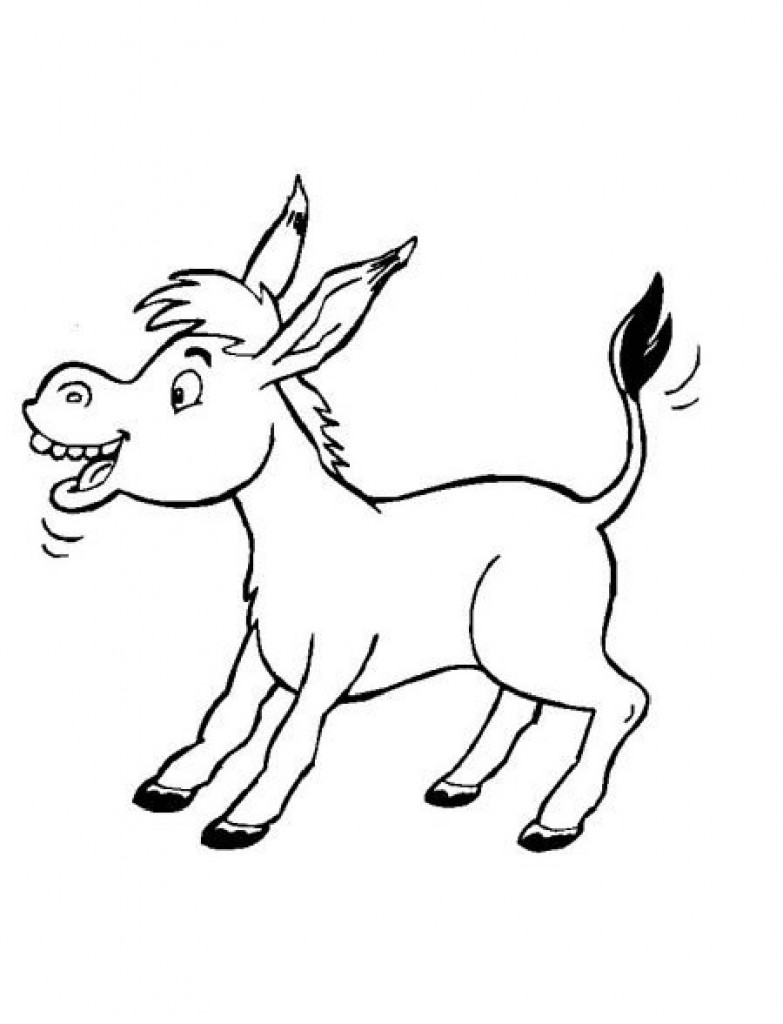 Burro para colorear