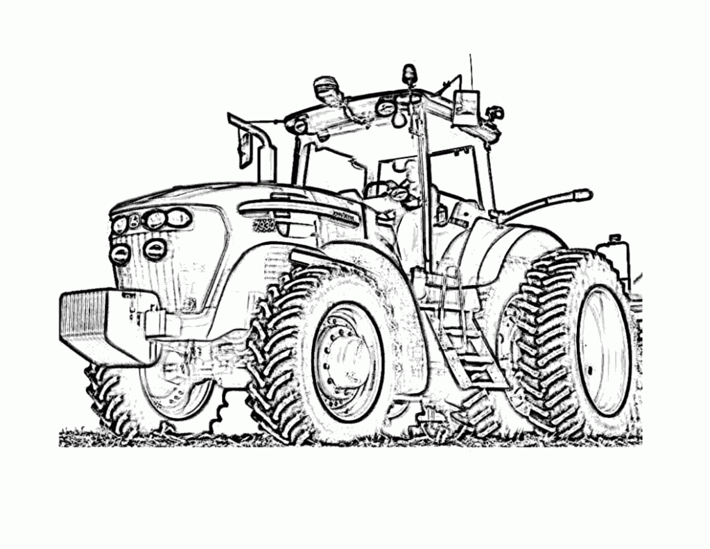 Tractor para colorear