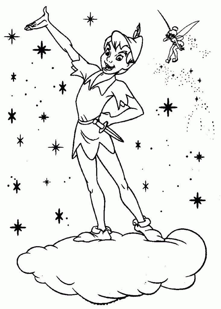 Peter Pan para colorear, pintar e imprimir