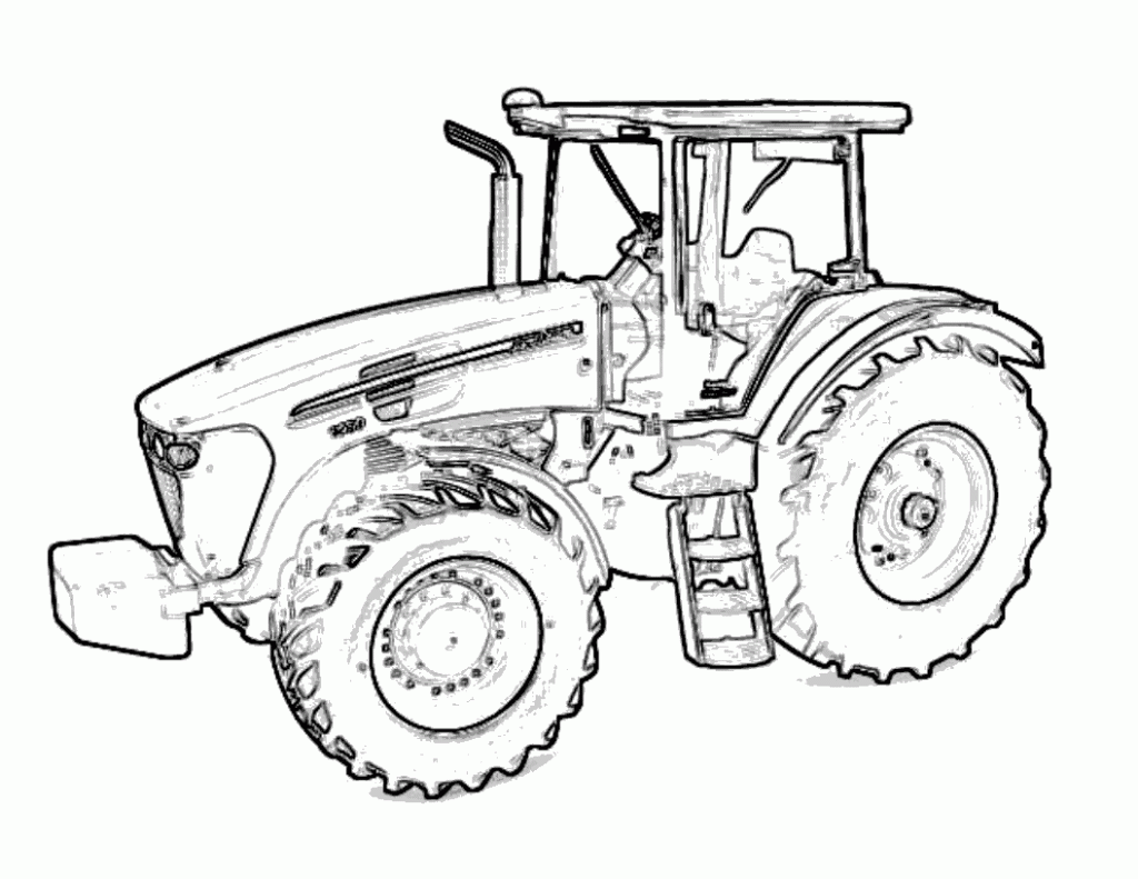 Tractor para colorear