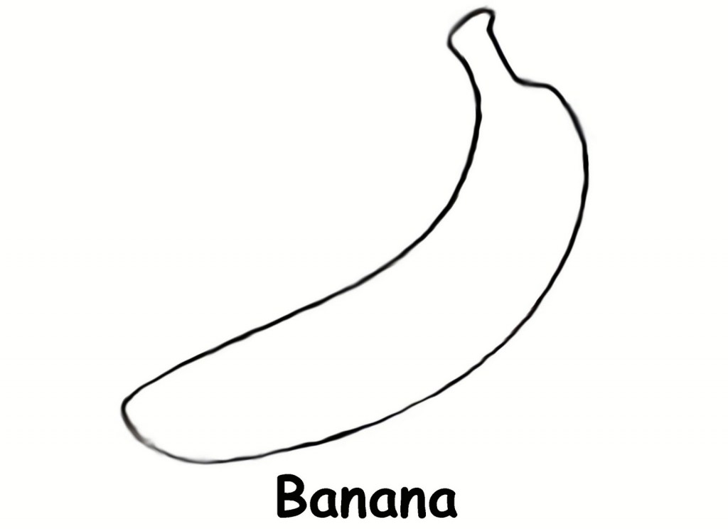 Banana para colorear