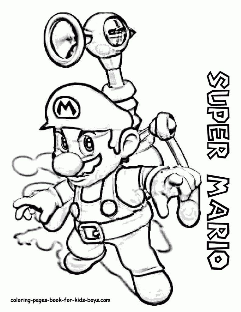 Mario Bros para colorear, pintar e imprimir